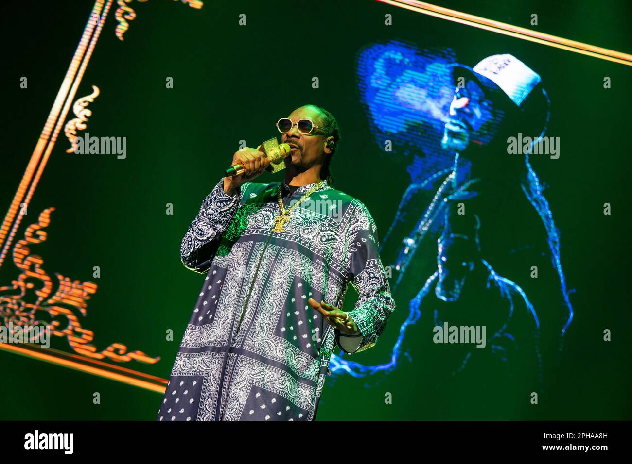 Snoop Dogg holds a concert at Max-Schmeling-Halle in Berlin, Germany on ...
