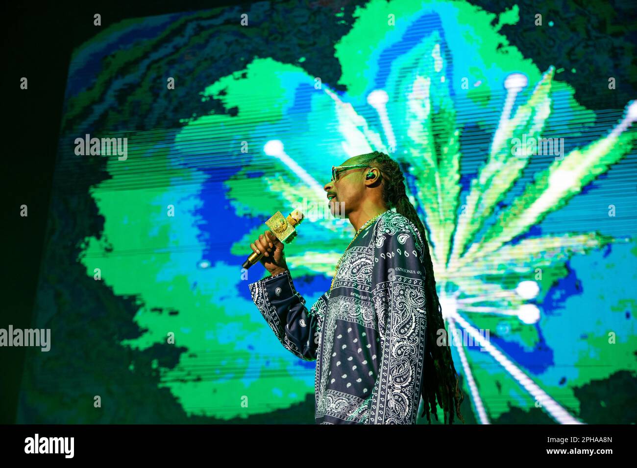 Snoop Dogg holds a concert at Max-Schmeling-Halle in Berlin, Germany on ...
