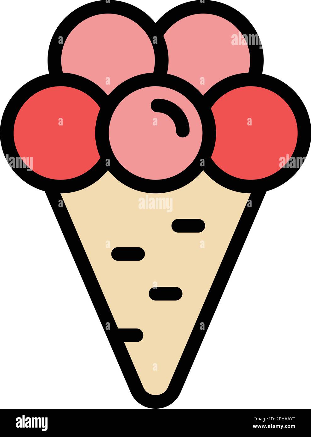 Summer ice cream icon. Outline Summer ice cream vector icon for web ...