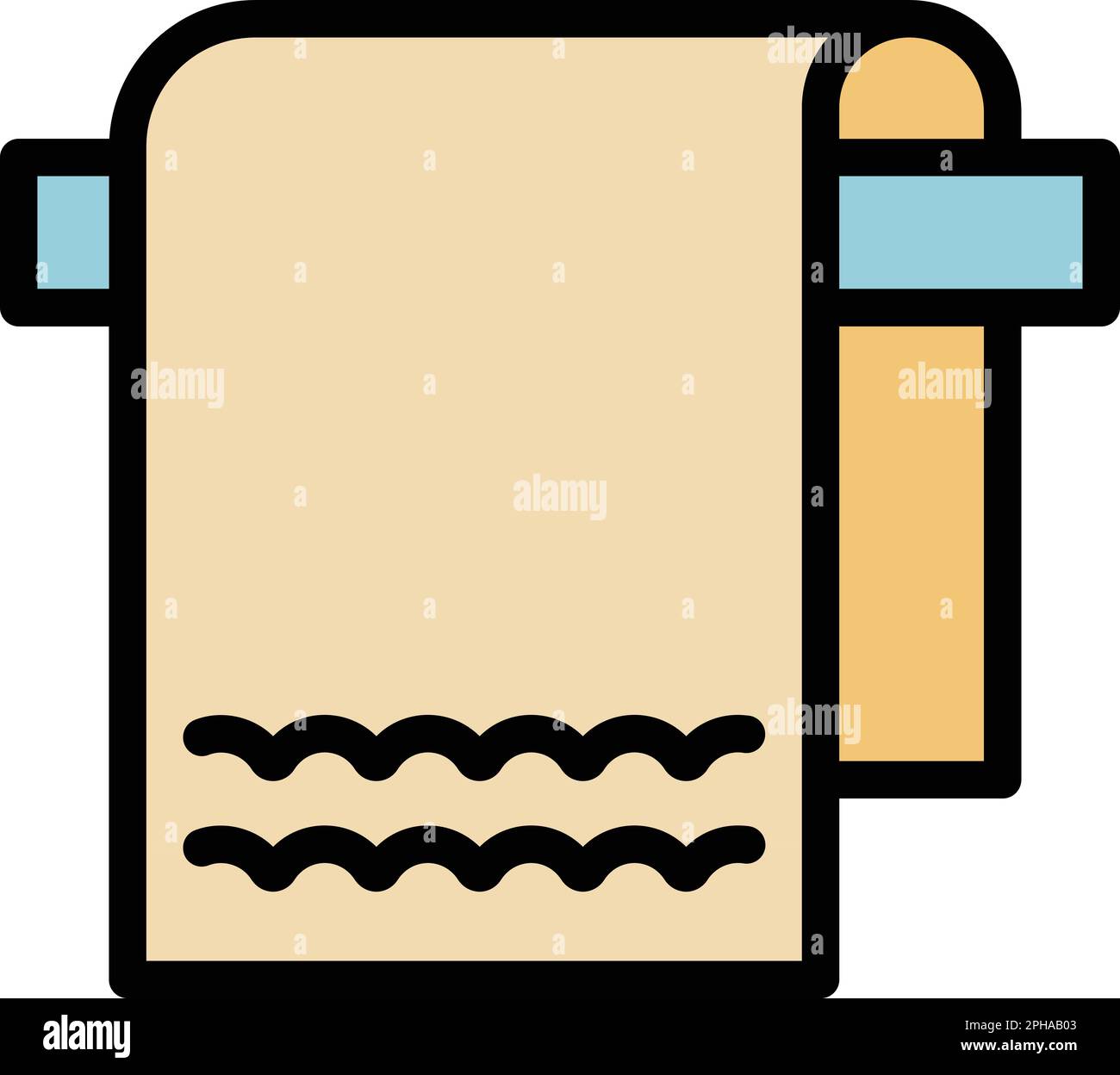 Sea towel icon. Outline Sea towel vector icon for web design isolated ...