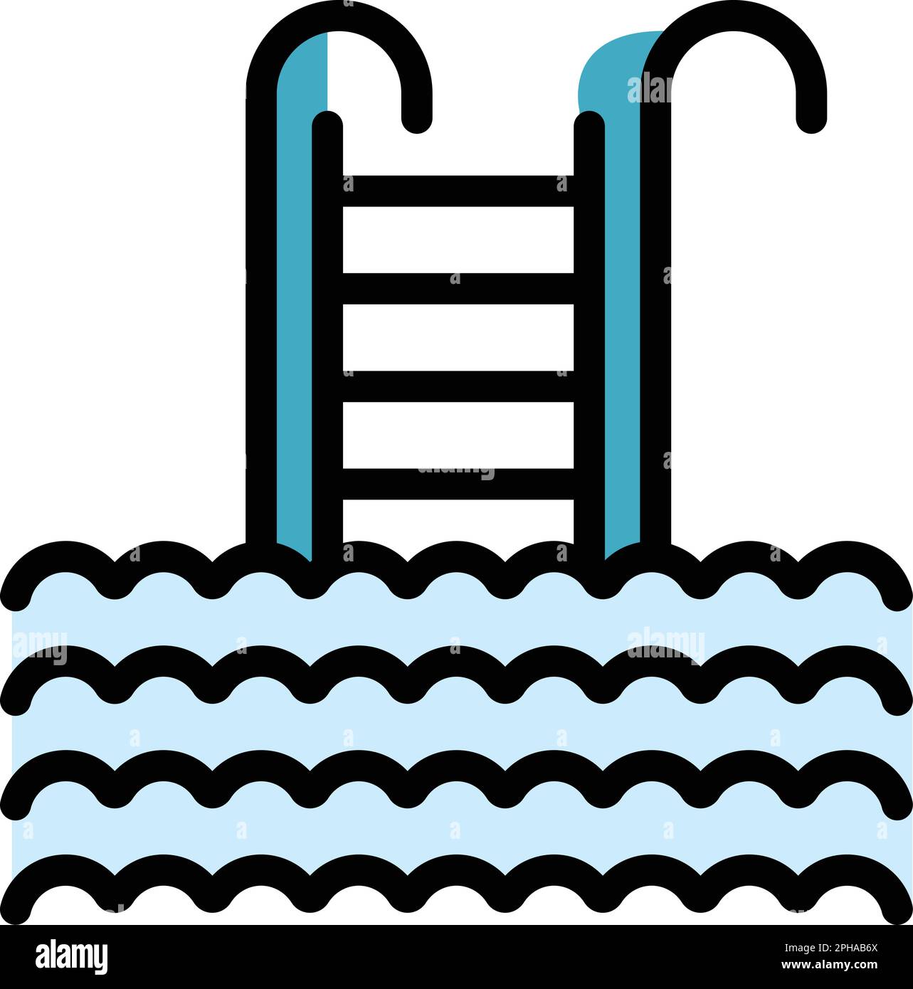 Hotel pool icon. Outline Hotel pool vector icon for web design isolated ...