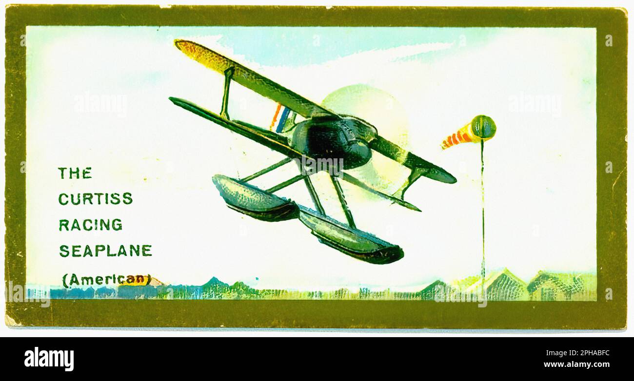 Curtis Racing Seaplane - Vintage Cigarette Card Stock Photo - Alamy