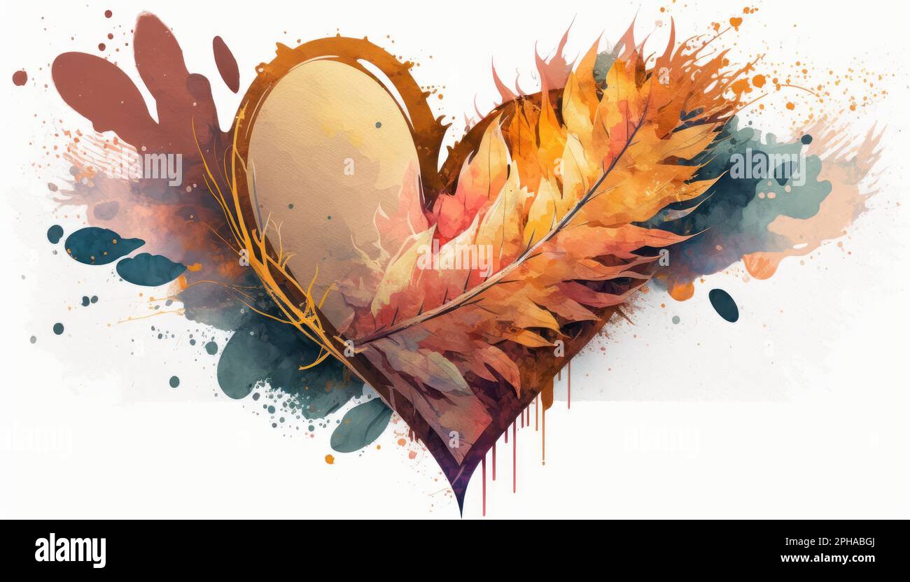 Watercolor heart Cut Out Stock Images & Pictures - Alamy