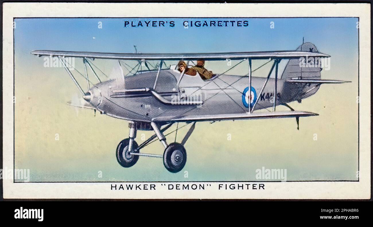 Hawker Demon - Vintage Cigarette Card Stock Photo - Alamy