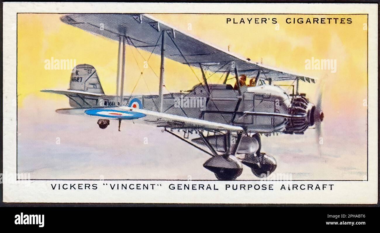 Vickers Vincent - Vintage Cigarette Card Stock Photo - Alamy