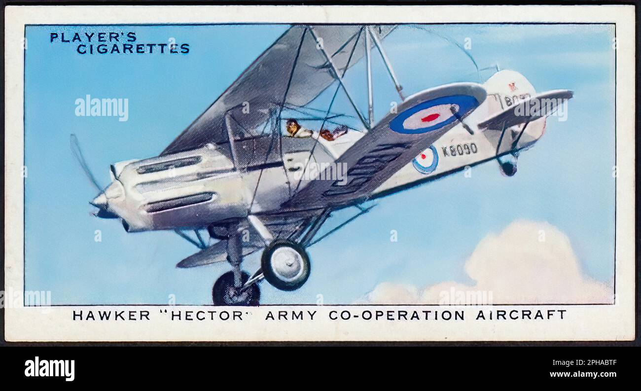 Hawker Hector - Vintage Cigarette Card Stock Photo - Alamy