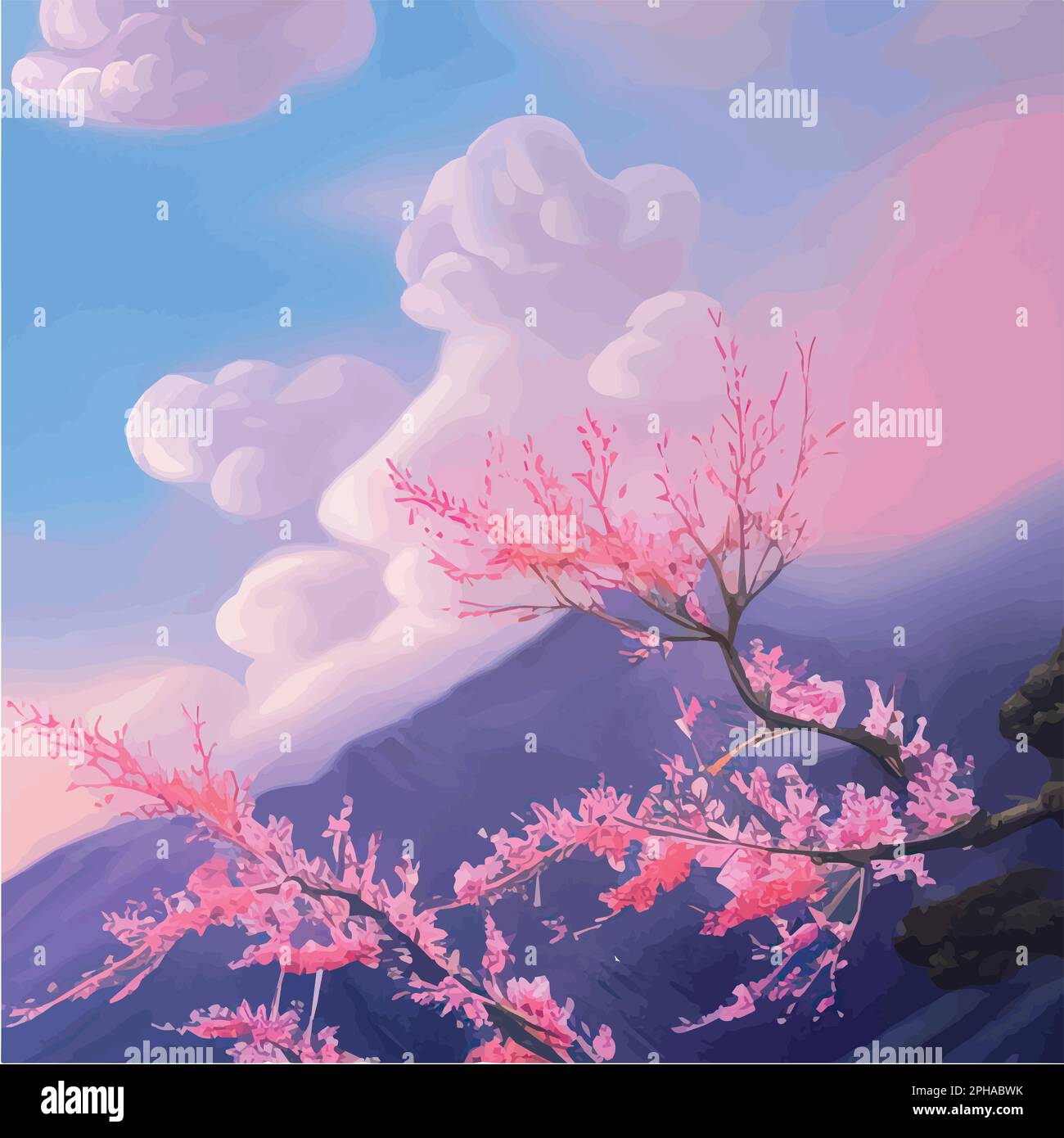 Cherry Blossom Painting Wallpaper