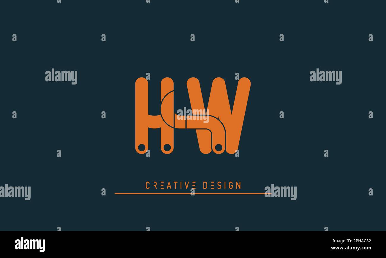 Alphabet letters Initials Monogram logo HW , WH Stock Vector Image ...
