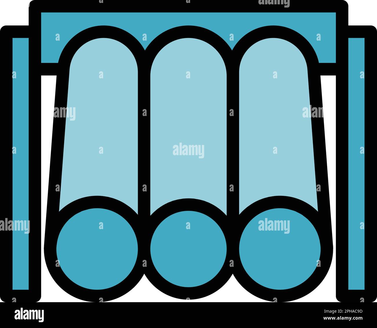 Aquapark tubes icon. Outline Aquapark tubes vector icon for web design ...