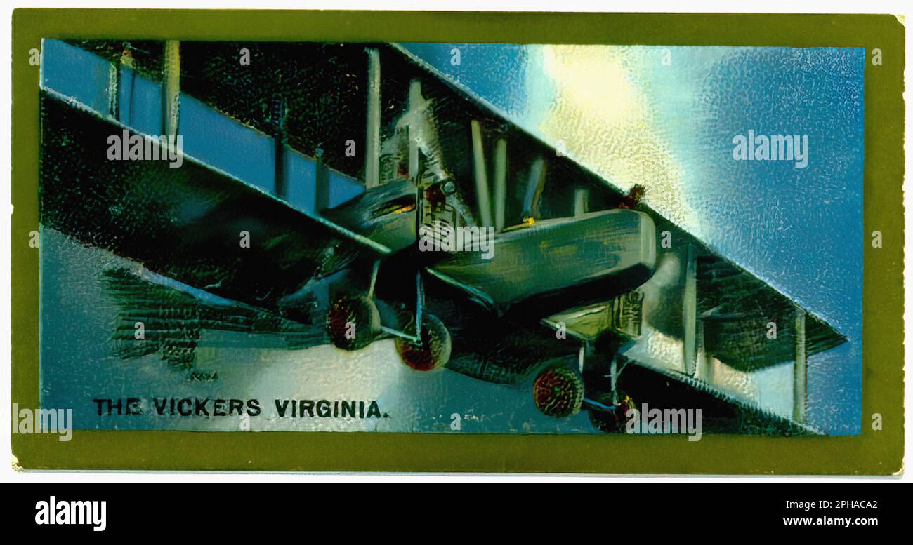 Vickers Virginia - Vintage Cigarette Card Stock Photo - Alamy