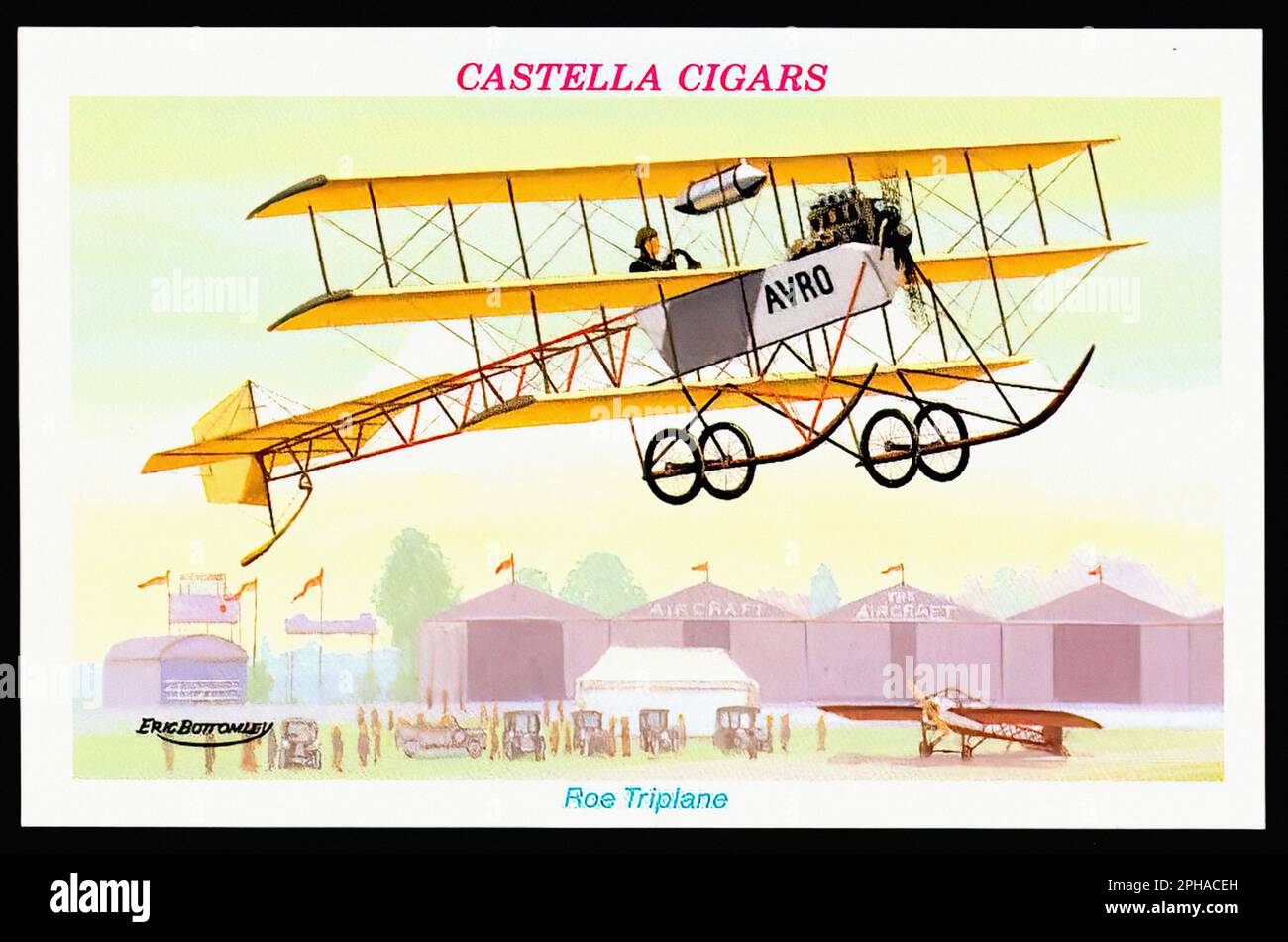 A.V.Roe Monoplane 1909 - Vintage Cigar Card Stock Photo - Alamy