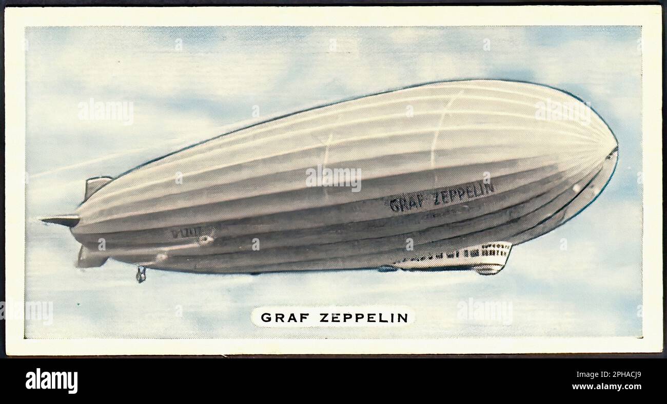 Graf Zeppelin - Vintage Cigarette Card Stock Photo - Alamy