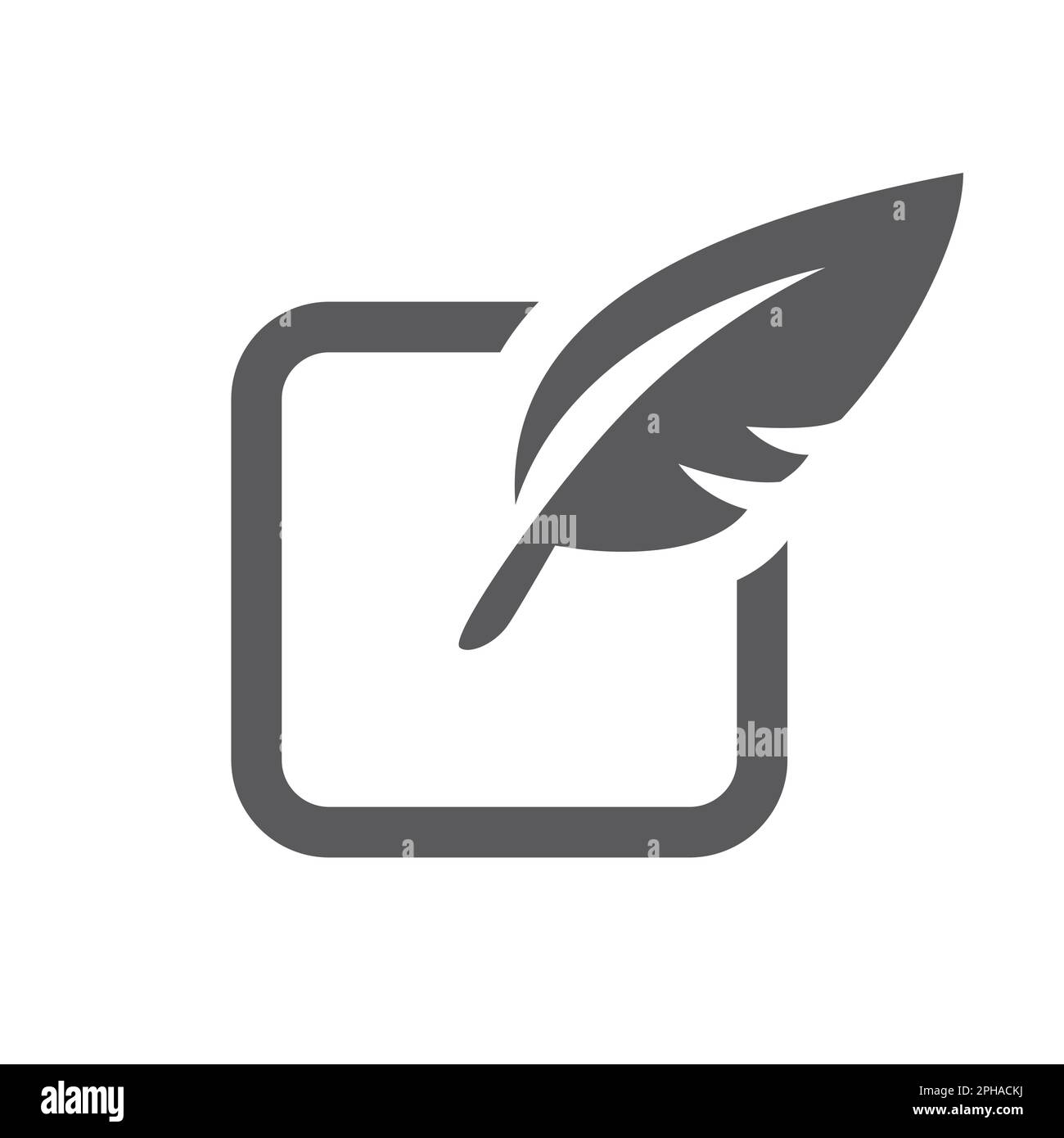 Quill feather pen and sign form fill vector icon. Edit, contact or ...