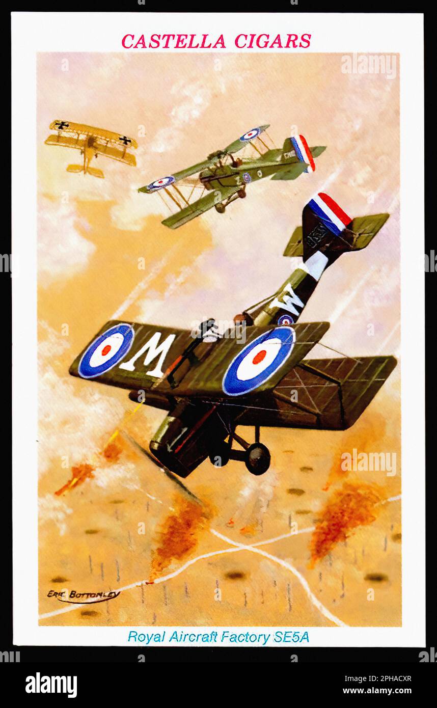 SE5A 1916 - Vintage Cigar Card Stock Photo - Alamy