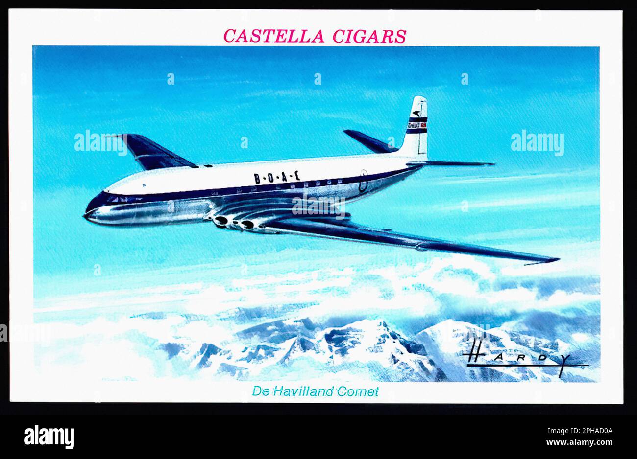 De Havilland Comet - Vintage Cigar Card Stock Photo - Alamy