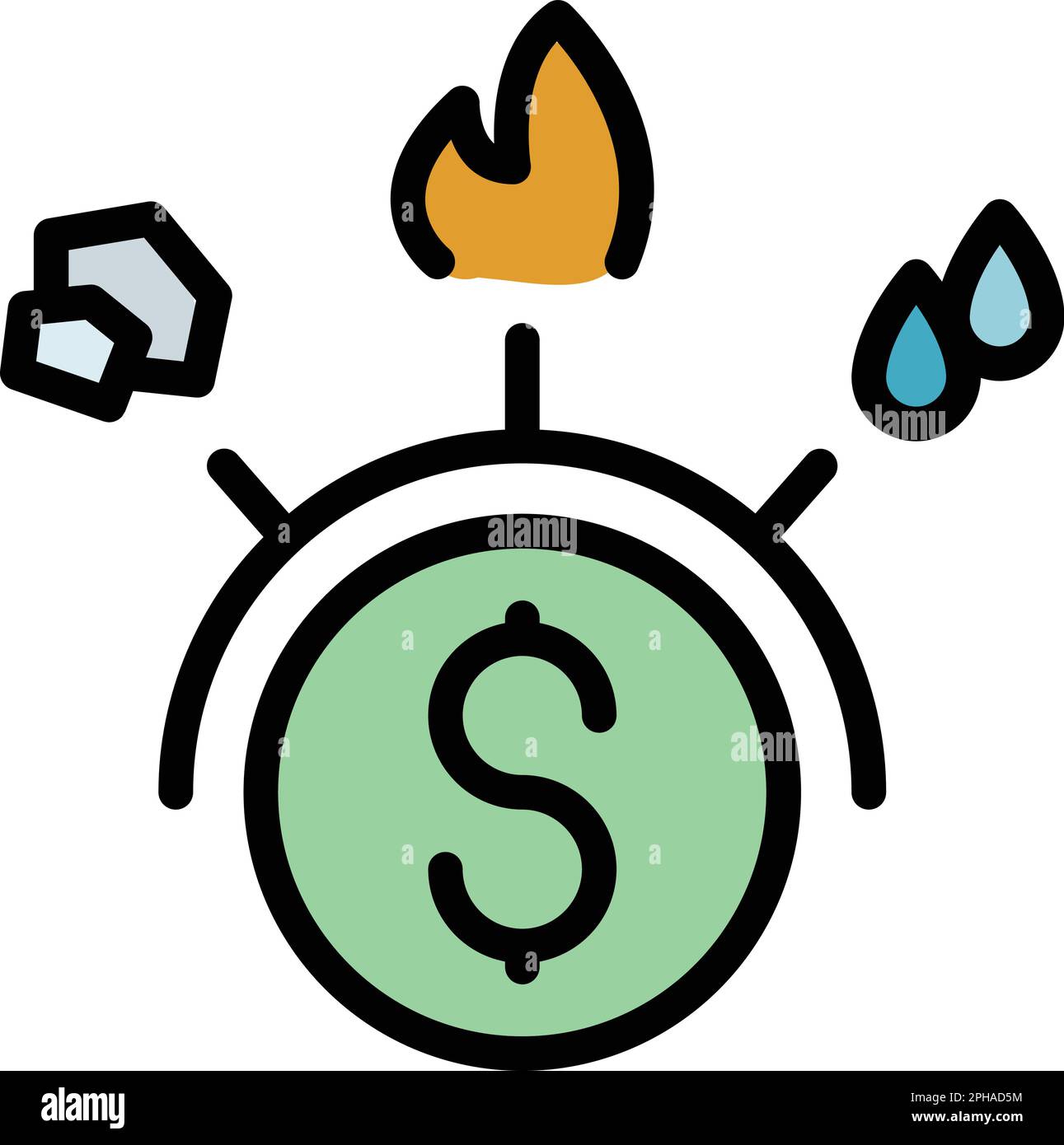 Universal compensation icon. Outline Universal compensation vector icon ...