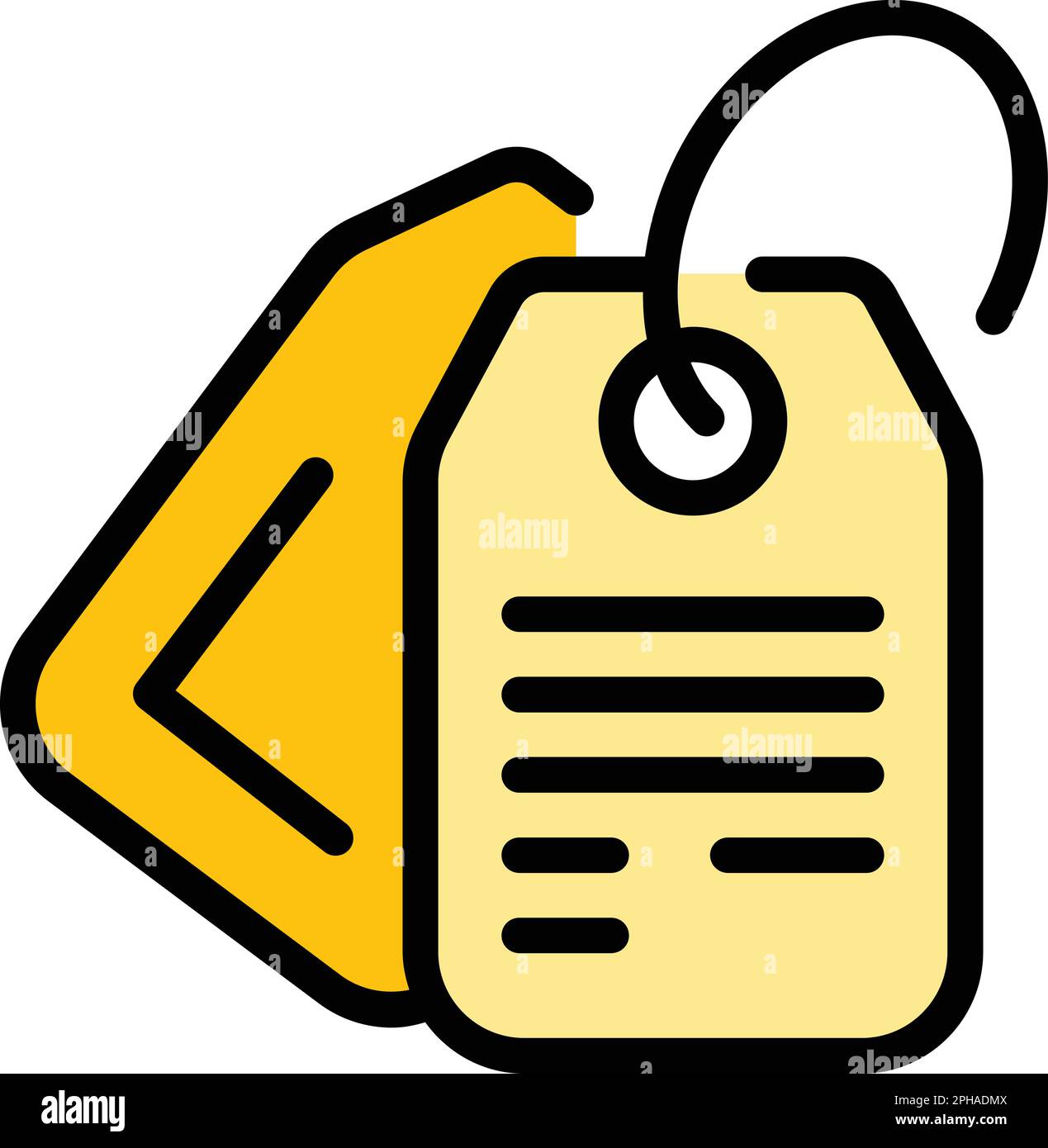 Parcel tag icon. Outline Parcel tag vector icon for web design isolated ...