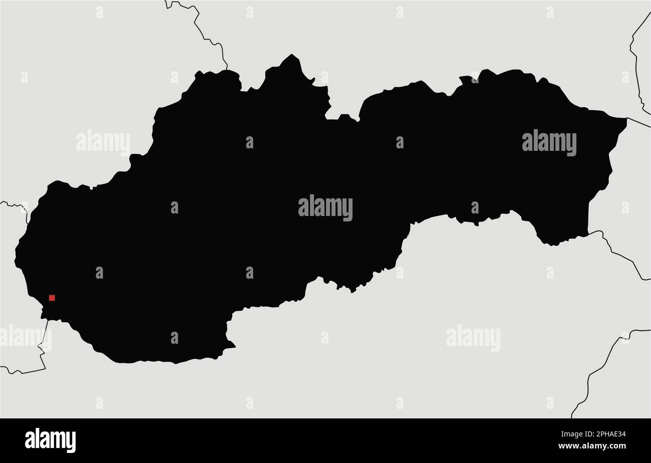 Highly Detailed Slovakia Silhouette map Stock Vector Image & Art - Alamy