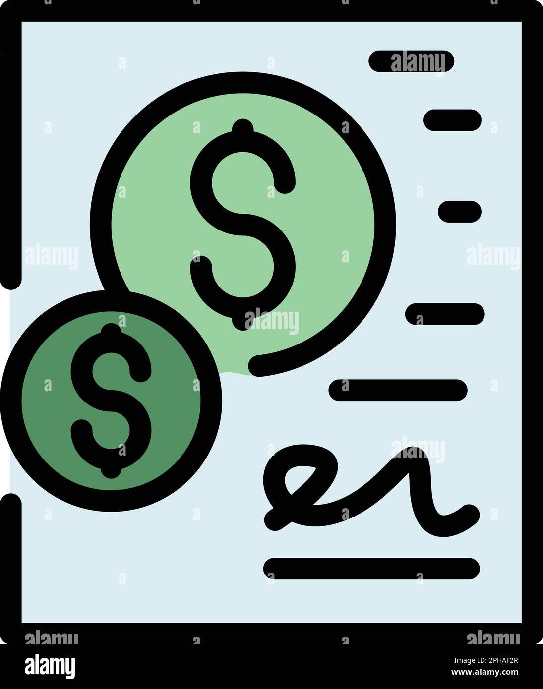 Contract compensation icon. Outline Contract compensation vector icon ...