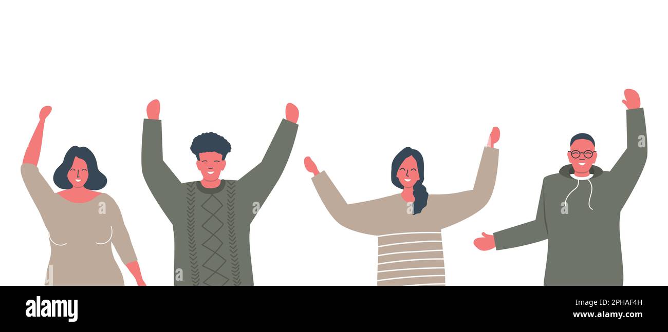 Young people are celebrating the victory. Happy guys are rejoice and ...