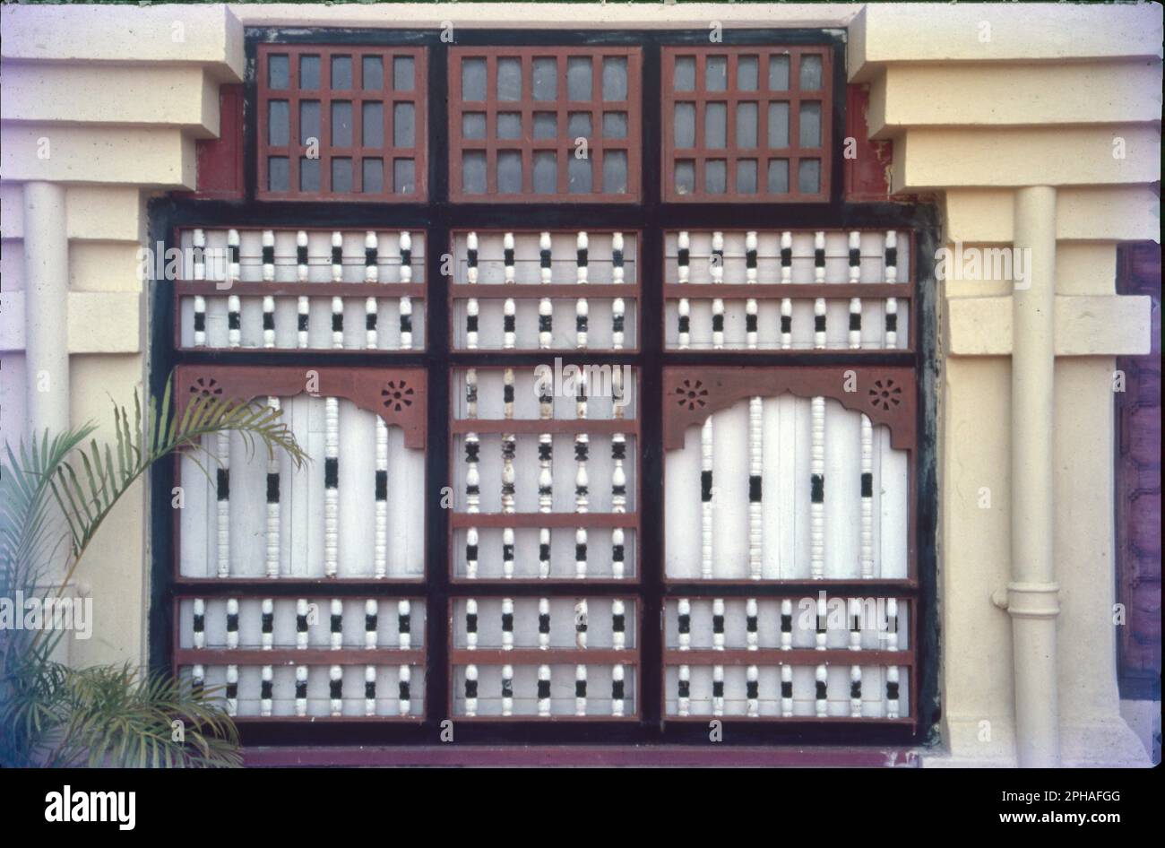 Articulately Decorated Wooden Window at Shanti Ni Ketan, West Bengal ...