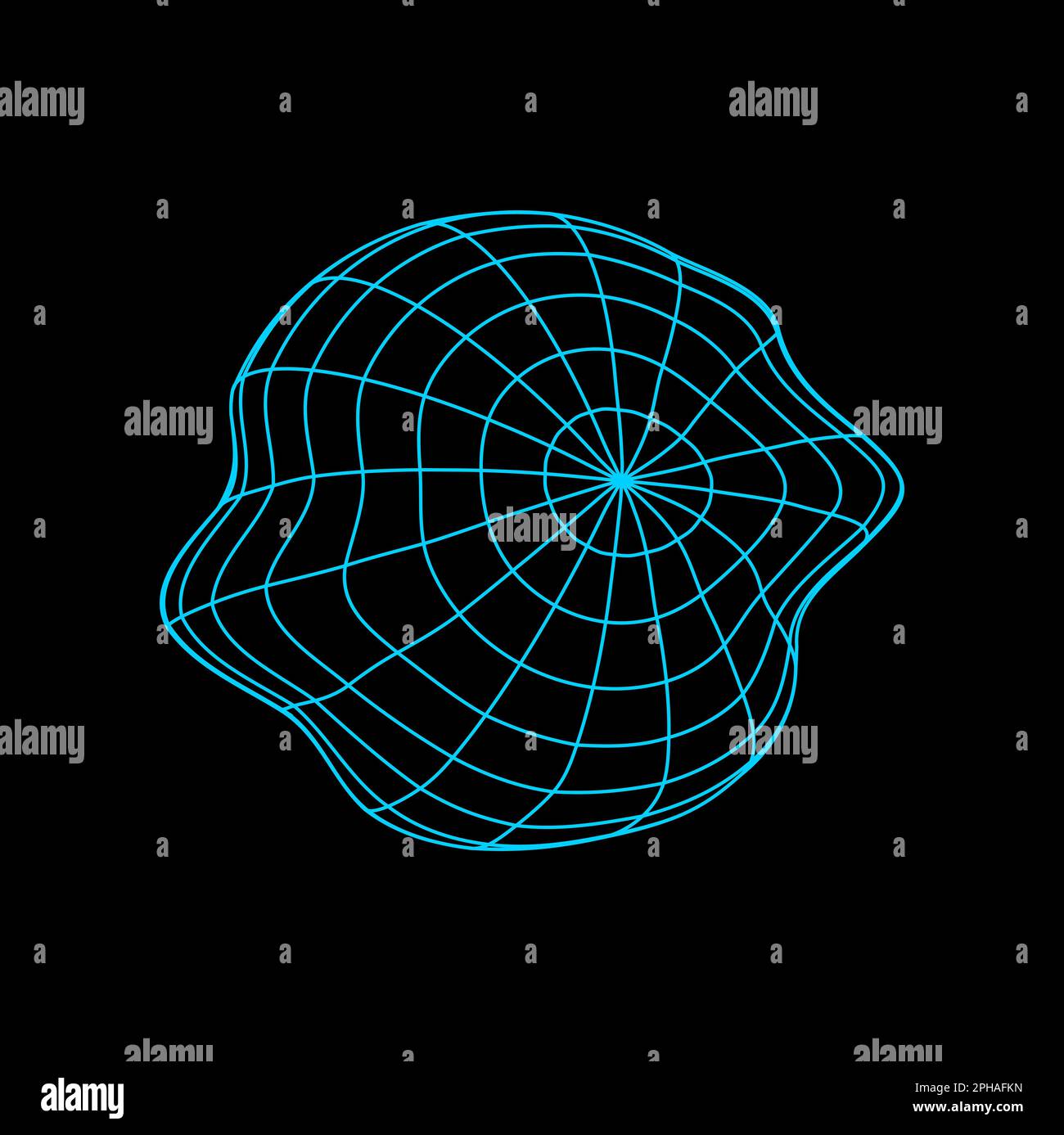 Polygonal orb created with lines mesh, lattice web design element ...