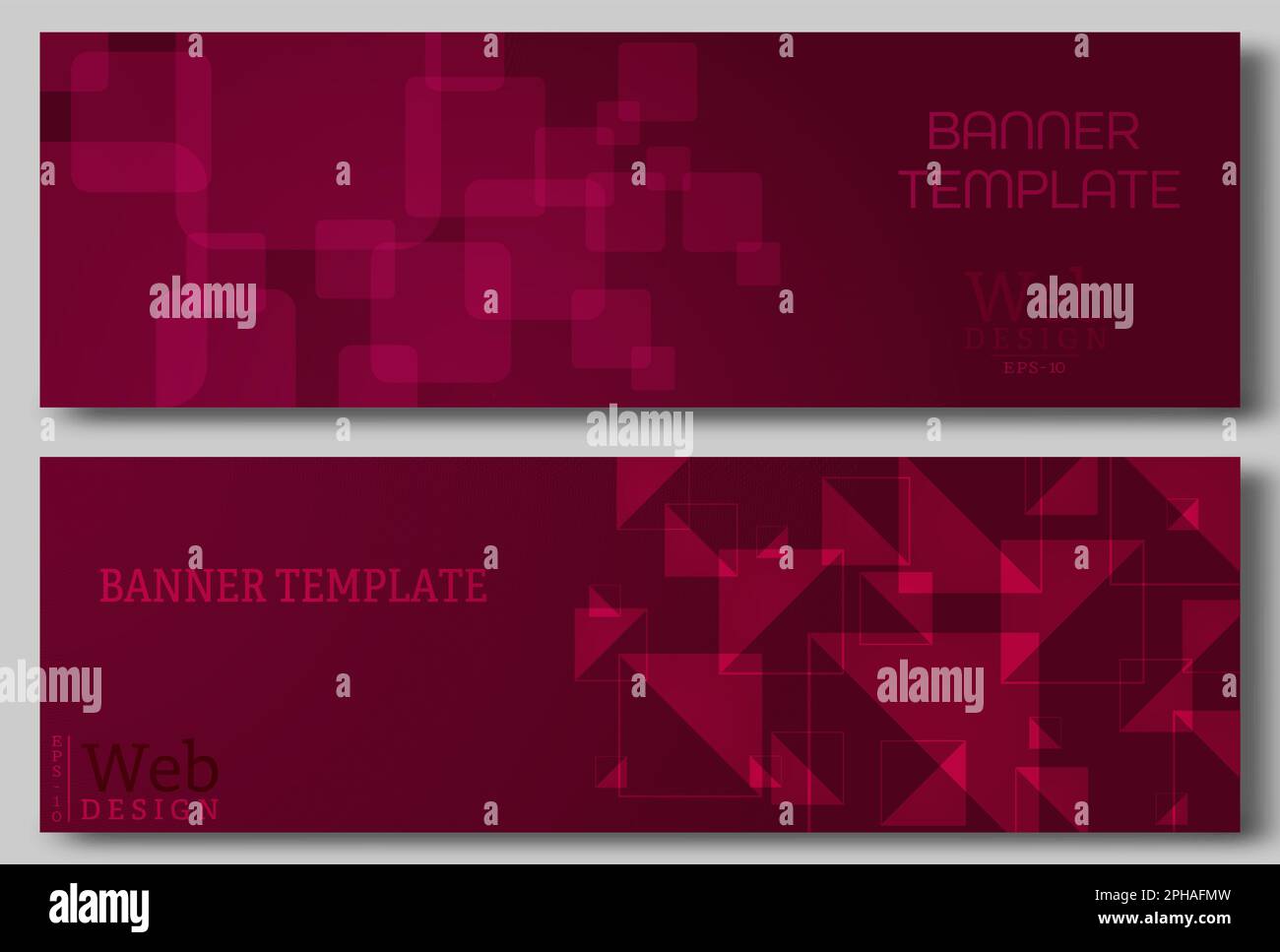 Geometric dark red background. Template for web design, social network ...
