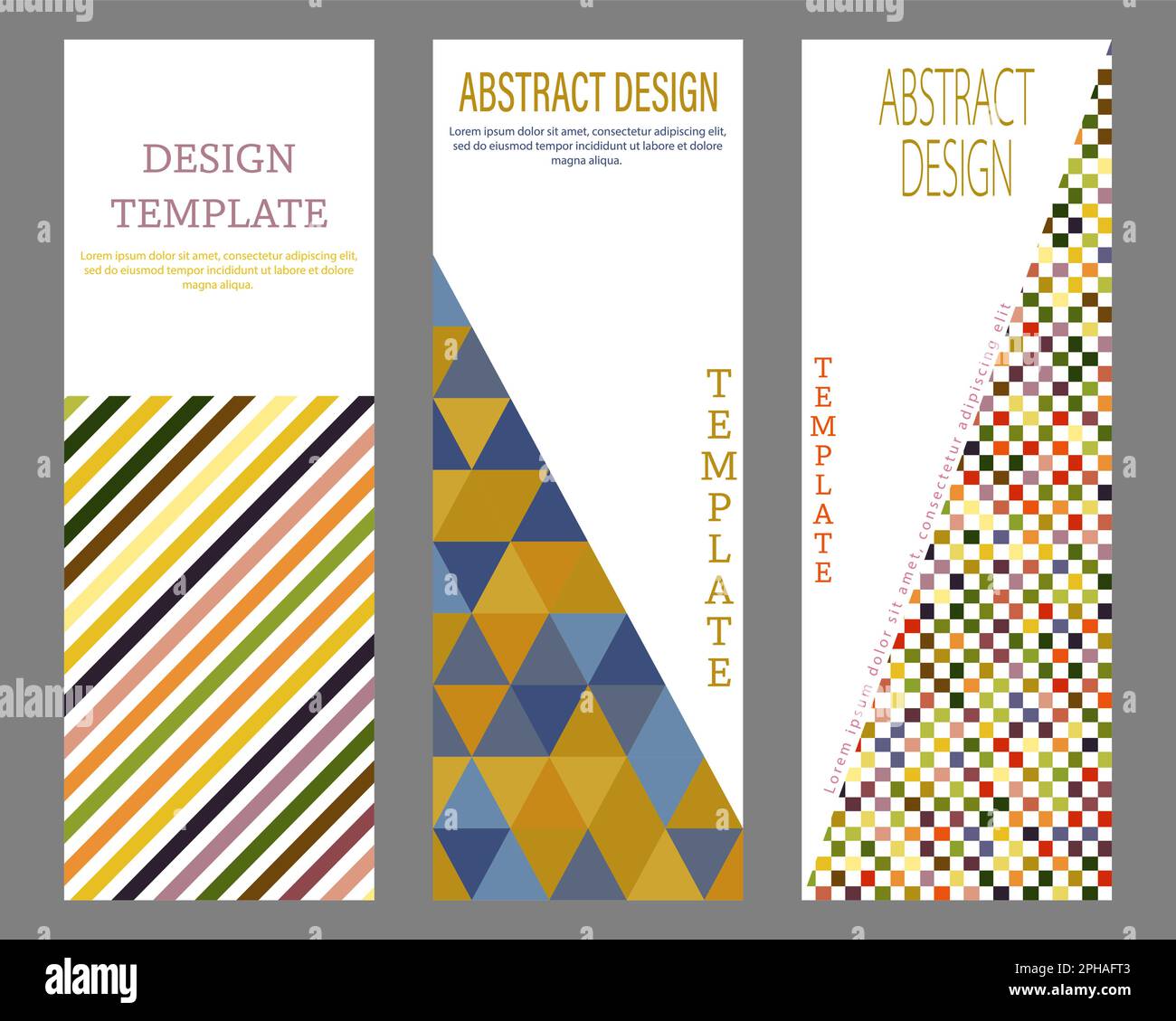 A set of abstract geometric design layouts. The idea for title pages ...