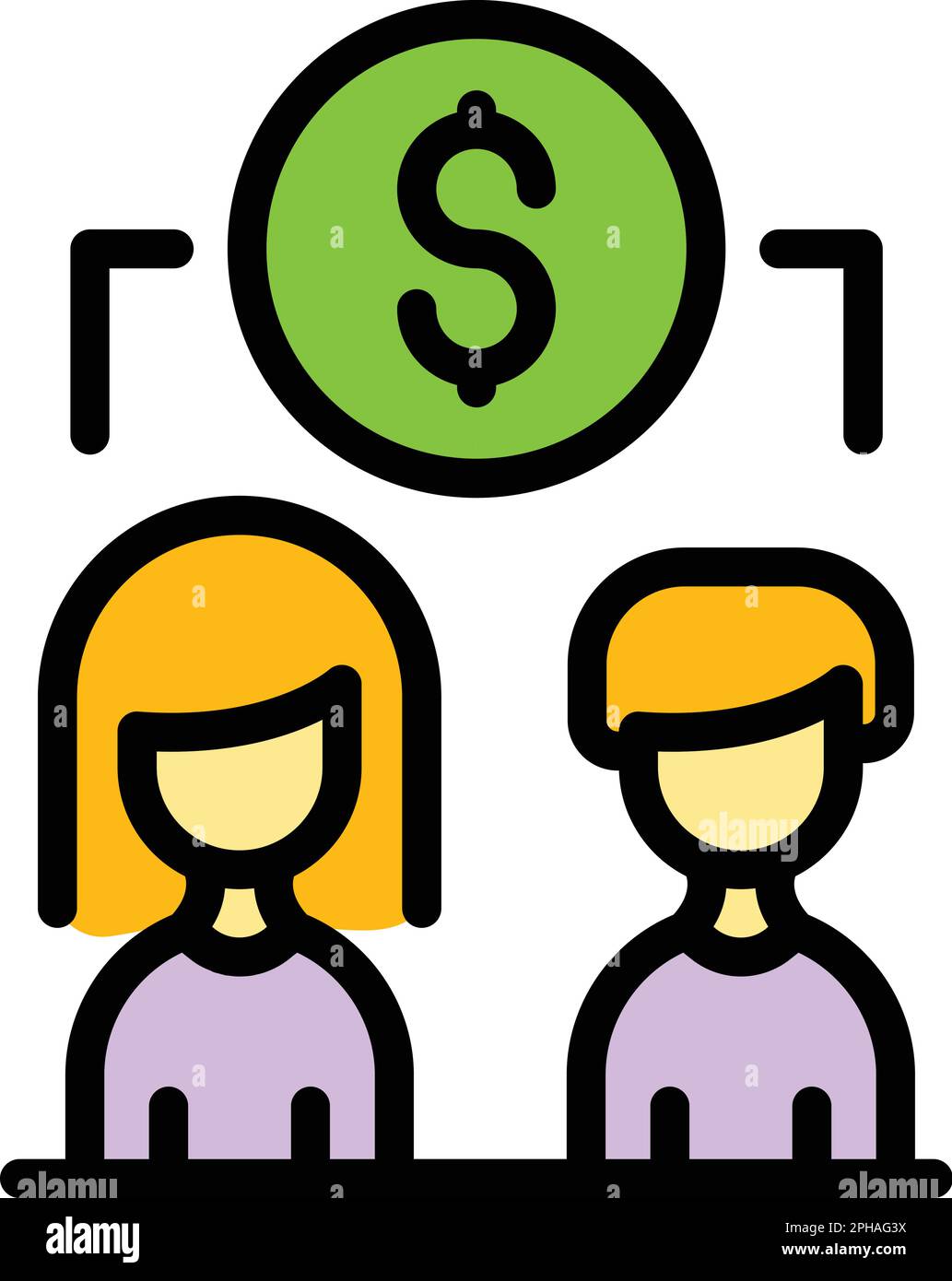 Consumers icon. Outline Consumers vector icon for web design isolated ...