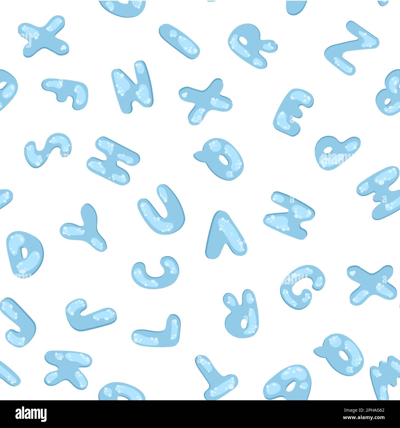 Seamless drawing of the alphabet letters. Letters bubbles Stock Vector ...