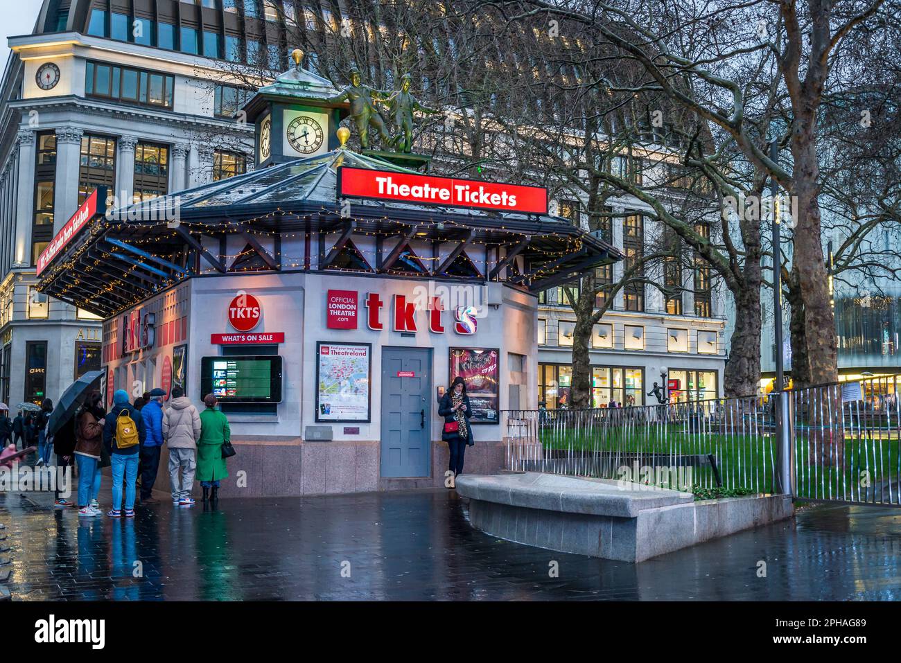 The Theatre Ticket booth in Leicester Square, London, England, UK Stock ...