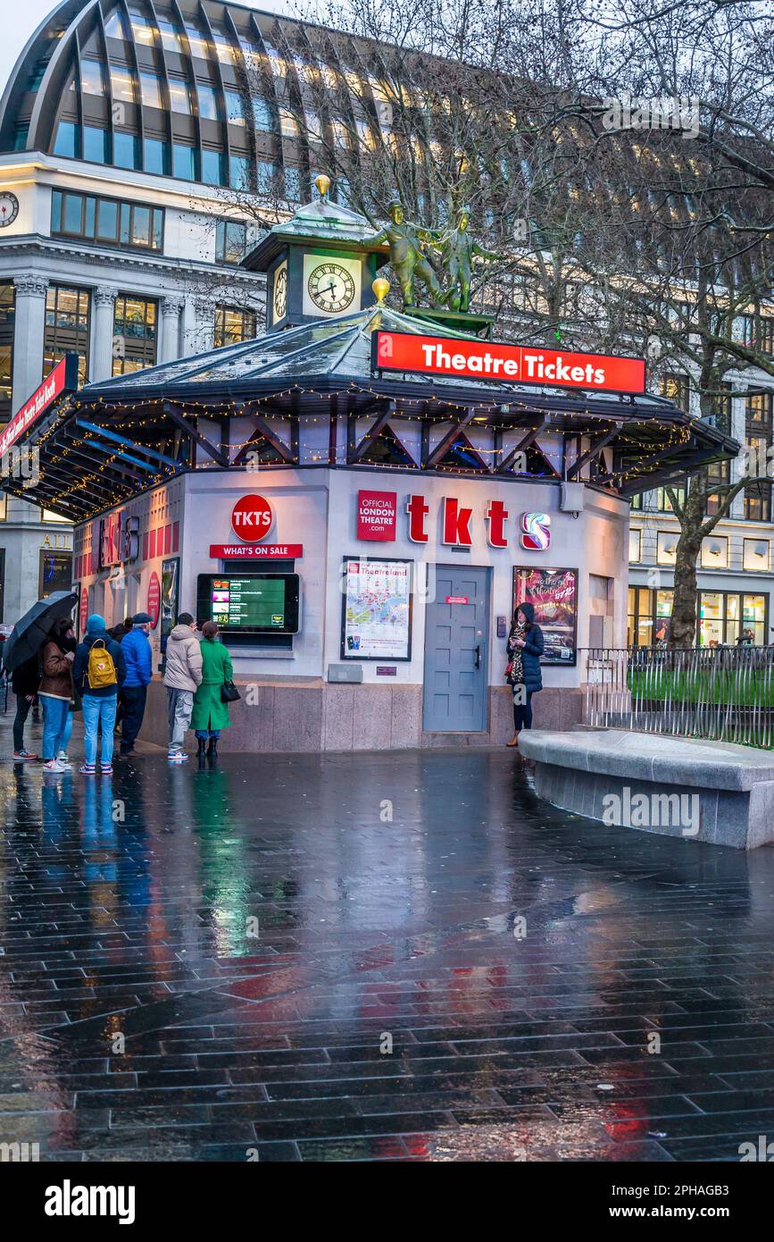The Theatre Ticket booth in Leicester Square, London, England, UK Stock ...