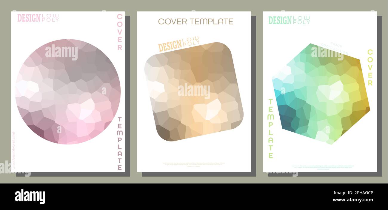 Template for book covers, brochures, booklets. A set of layouts with a ...