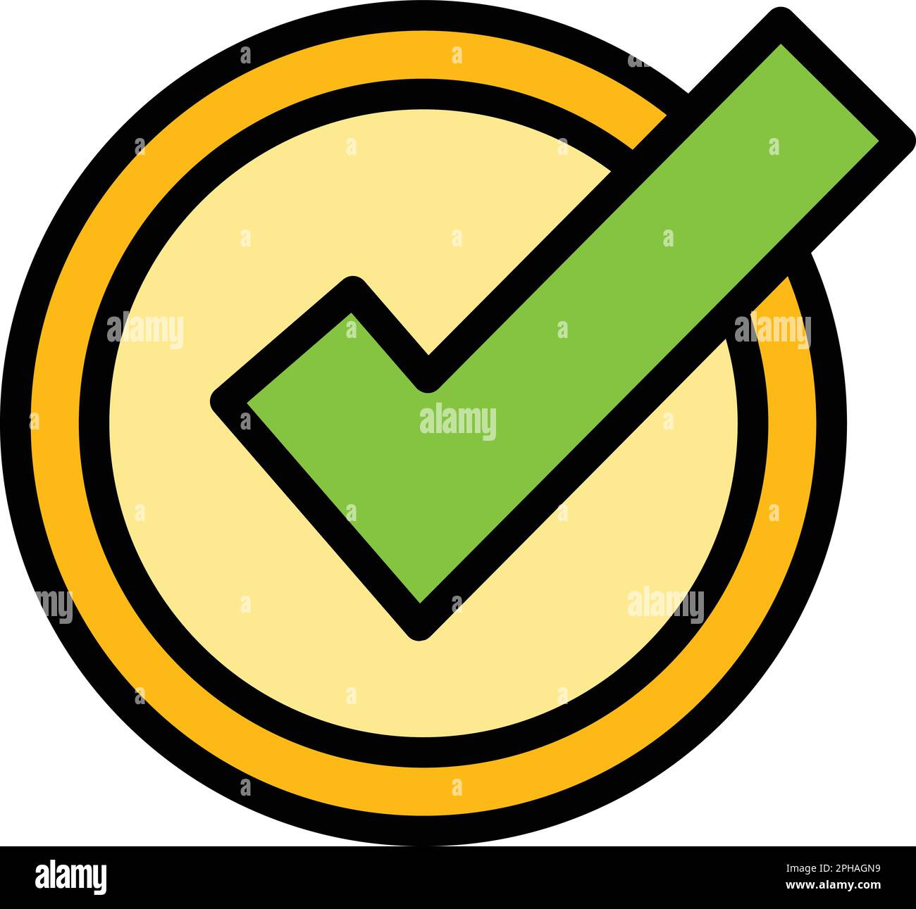Check mark icon. Outline Check mark vector icon for web design isolated ...