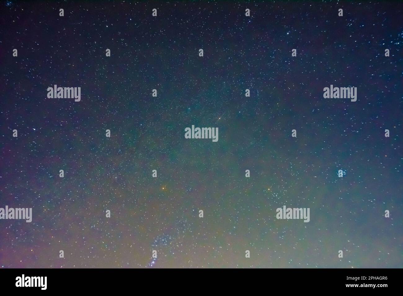 amazing starry night with green and other colors in the night Stock ...