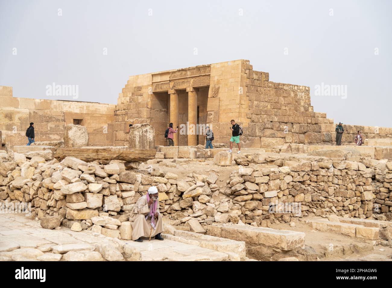 A temple at the Pyramids of Giza complex in Egypt Stock Photo - Alamy