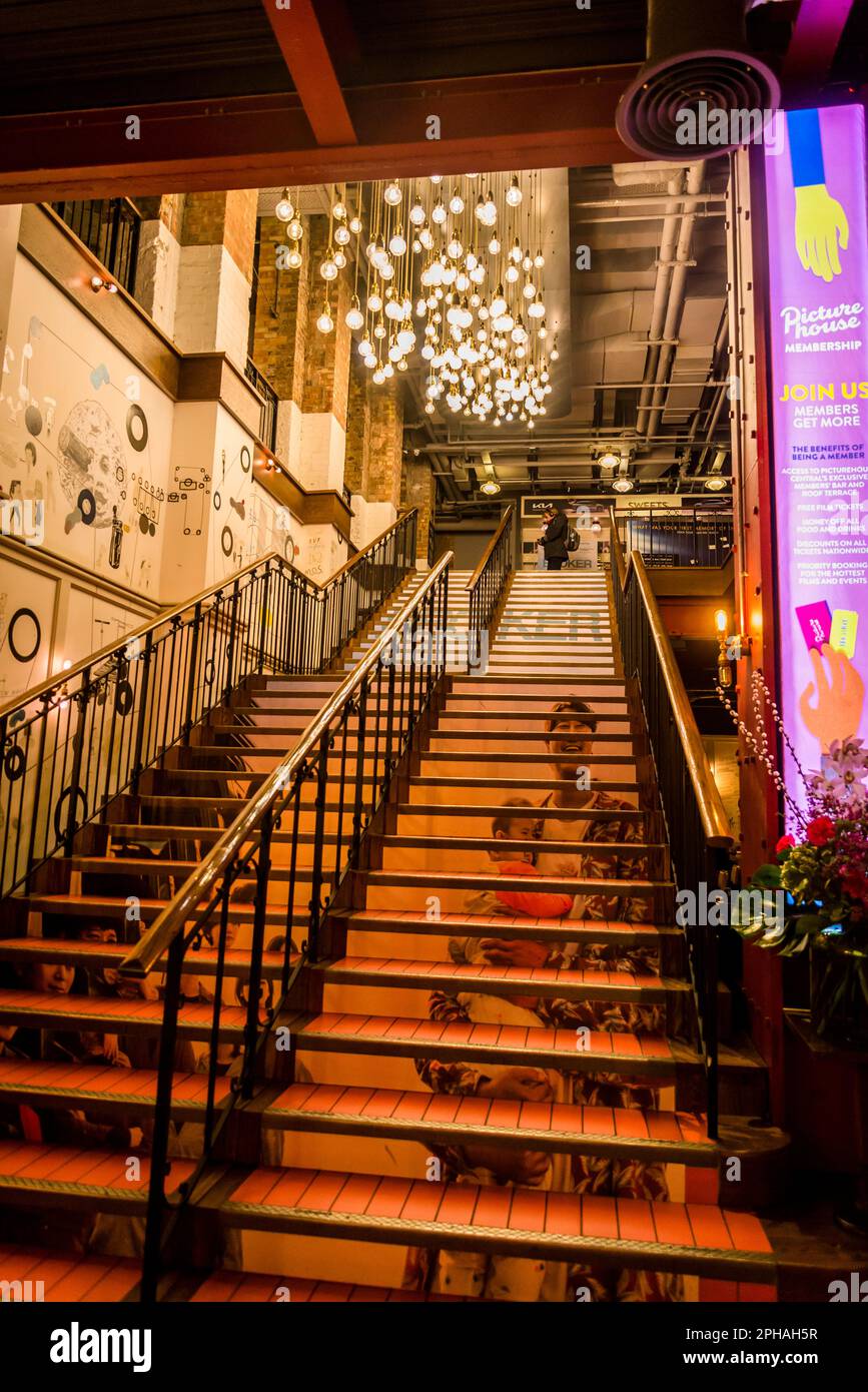 Picturehouse Central cinema at the corner of Shaftesbury Avenue, a ...