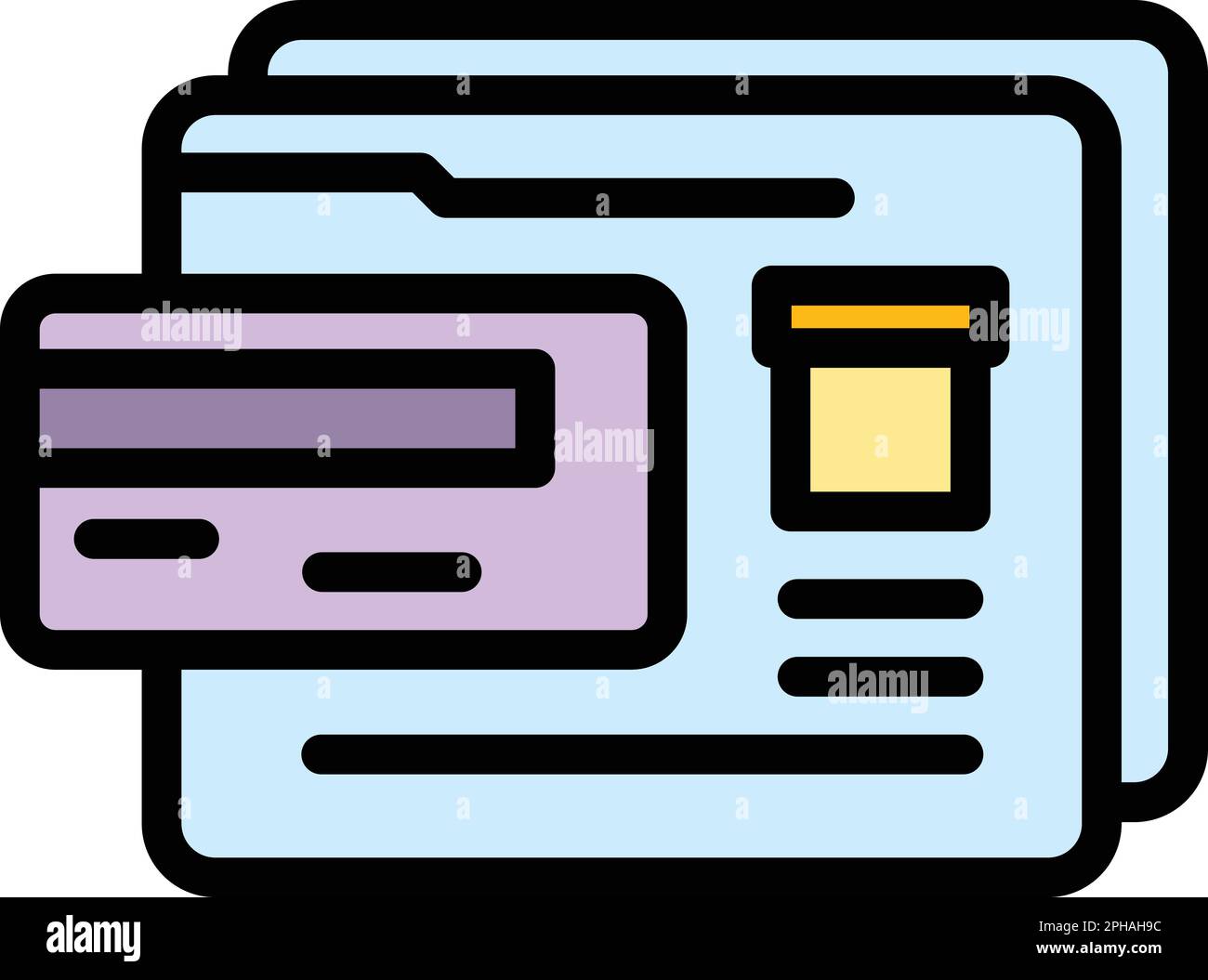 Online purchase icon. Outline Online purchase vector icon for web ...