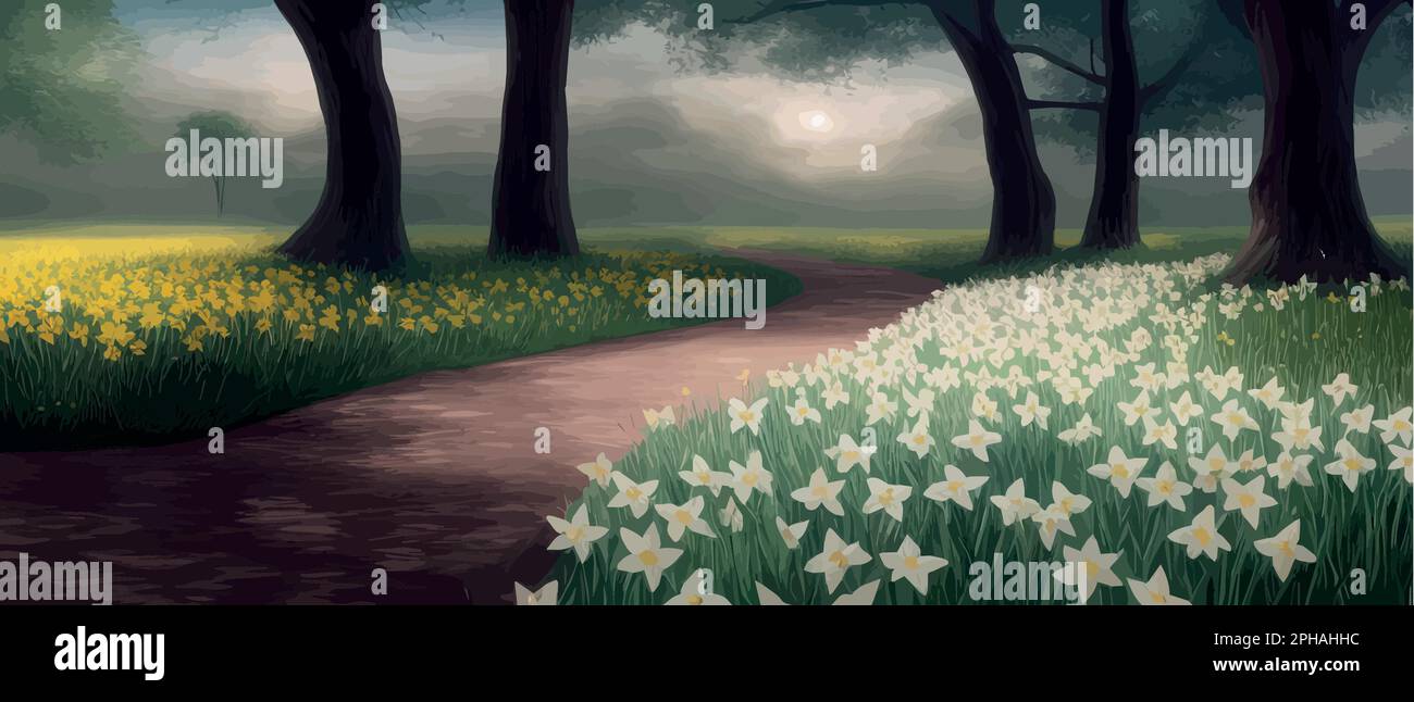 Tree in clearing Stock Vector Images - Alamy