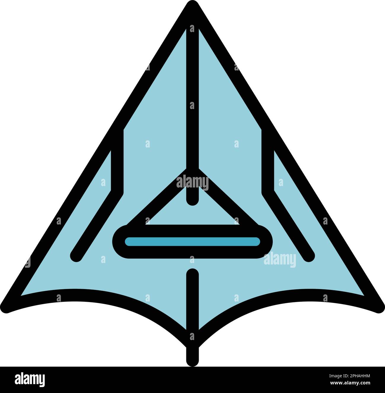 Fly glider icon. Outline Fly glider vector icon for web design isolated ...