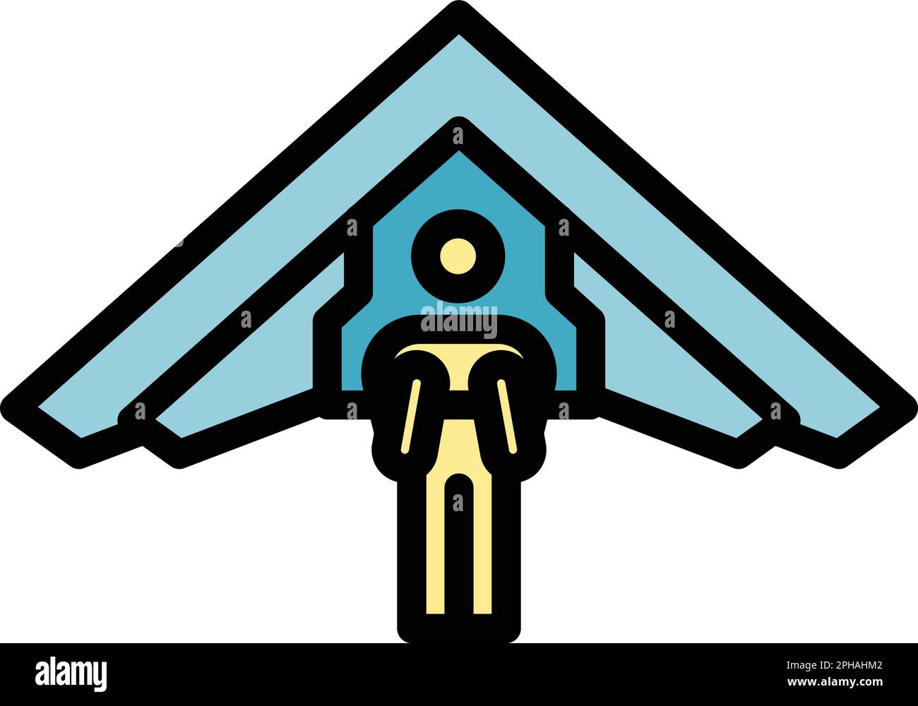 Sky glider icon. Outline Sky glider vector icon for web design isolated ...