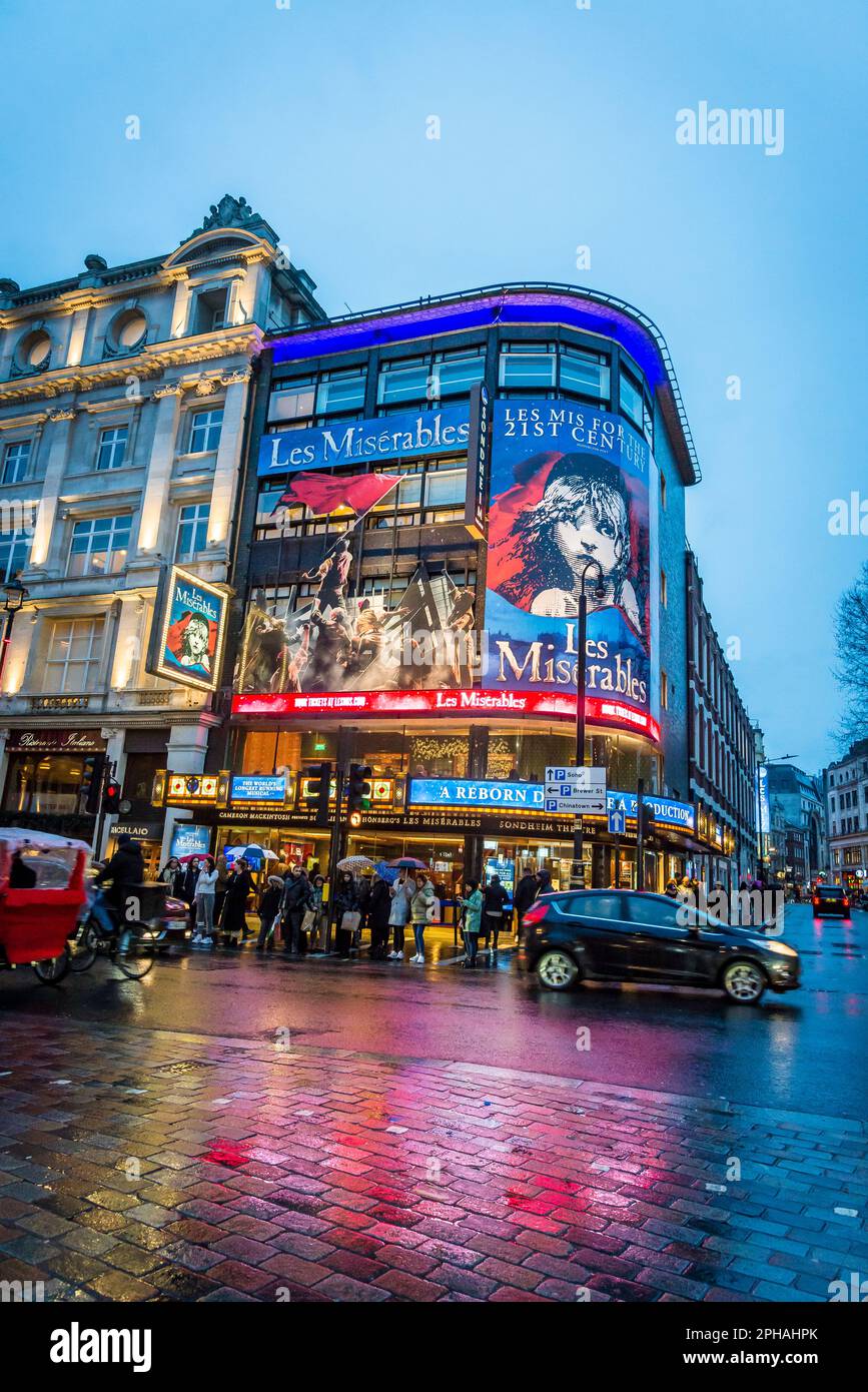 Les Miserables musical in Sondheim Theatre in Shaftesbury Avenue, a ...