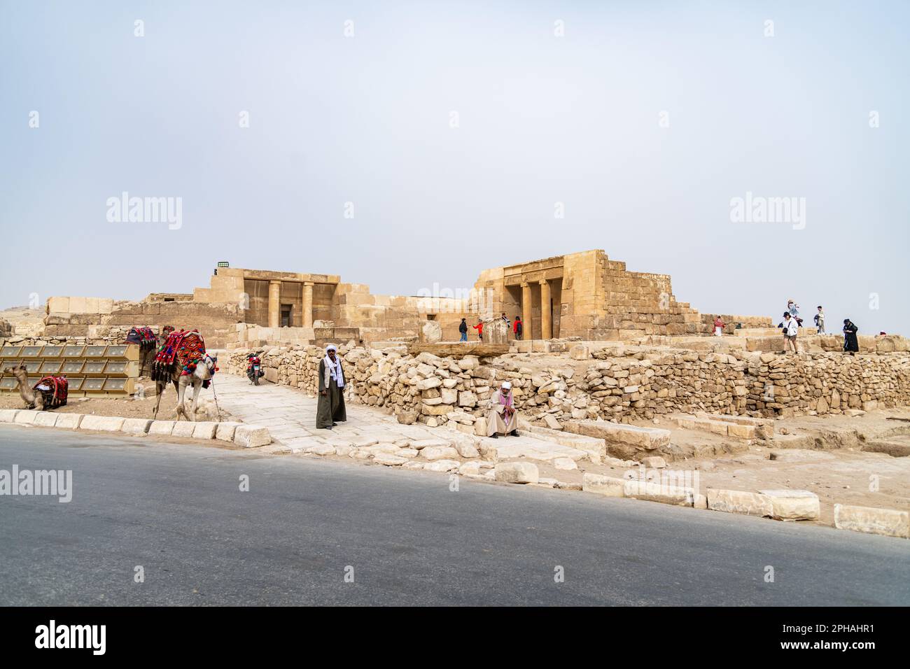 Temples at the Pyramids of Giza complex in Egypt Stock Photo - Alamy