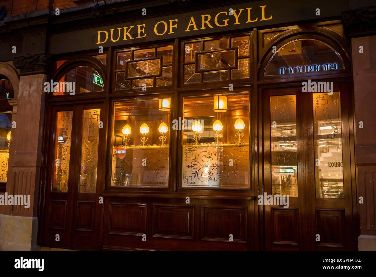 Duke of Argyll, traditional pub in Brewer Street in Soho, London ...