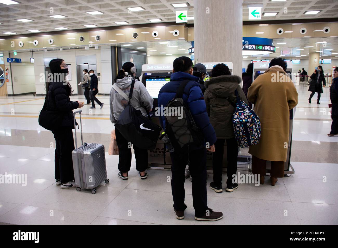 Auto machine check in plane tickets of Jeju International Airport for ...