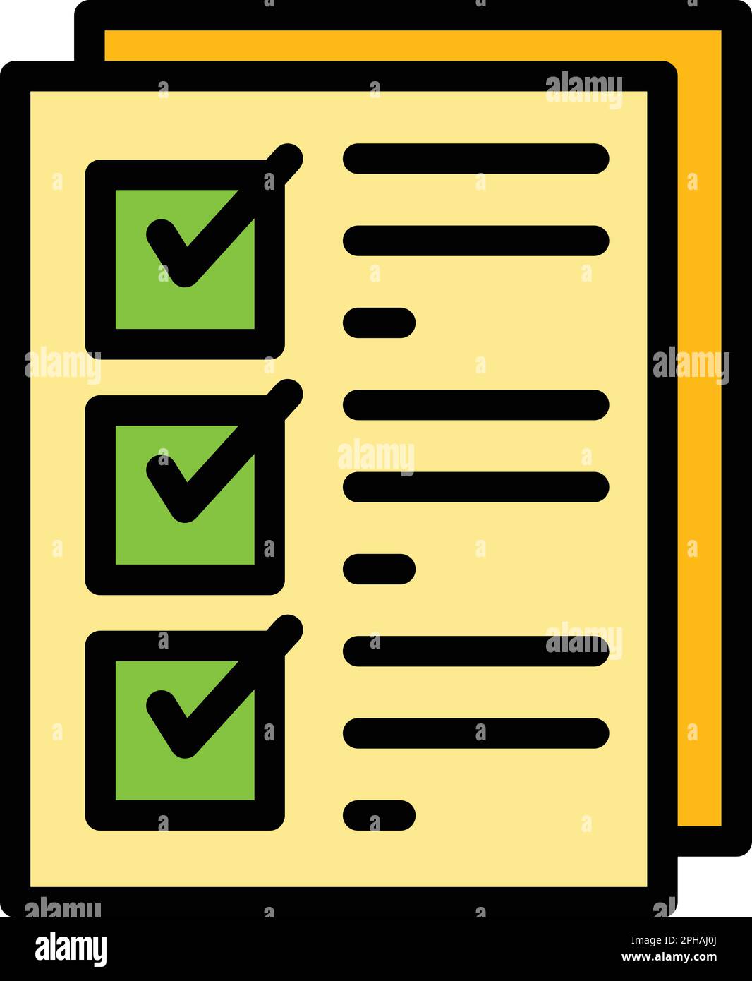 Shopping checklist icon. Outline Shopping checklist vector icon for web ...