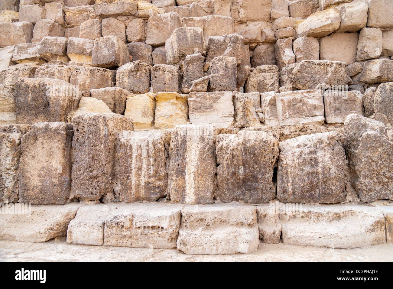 A view of the Great Pyramid of Giza / Khufu Pyramid in Egypt Stock ...