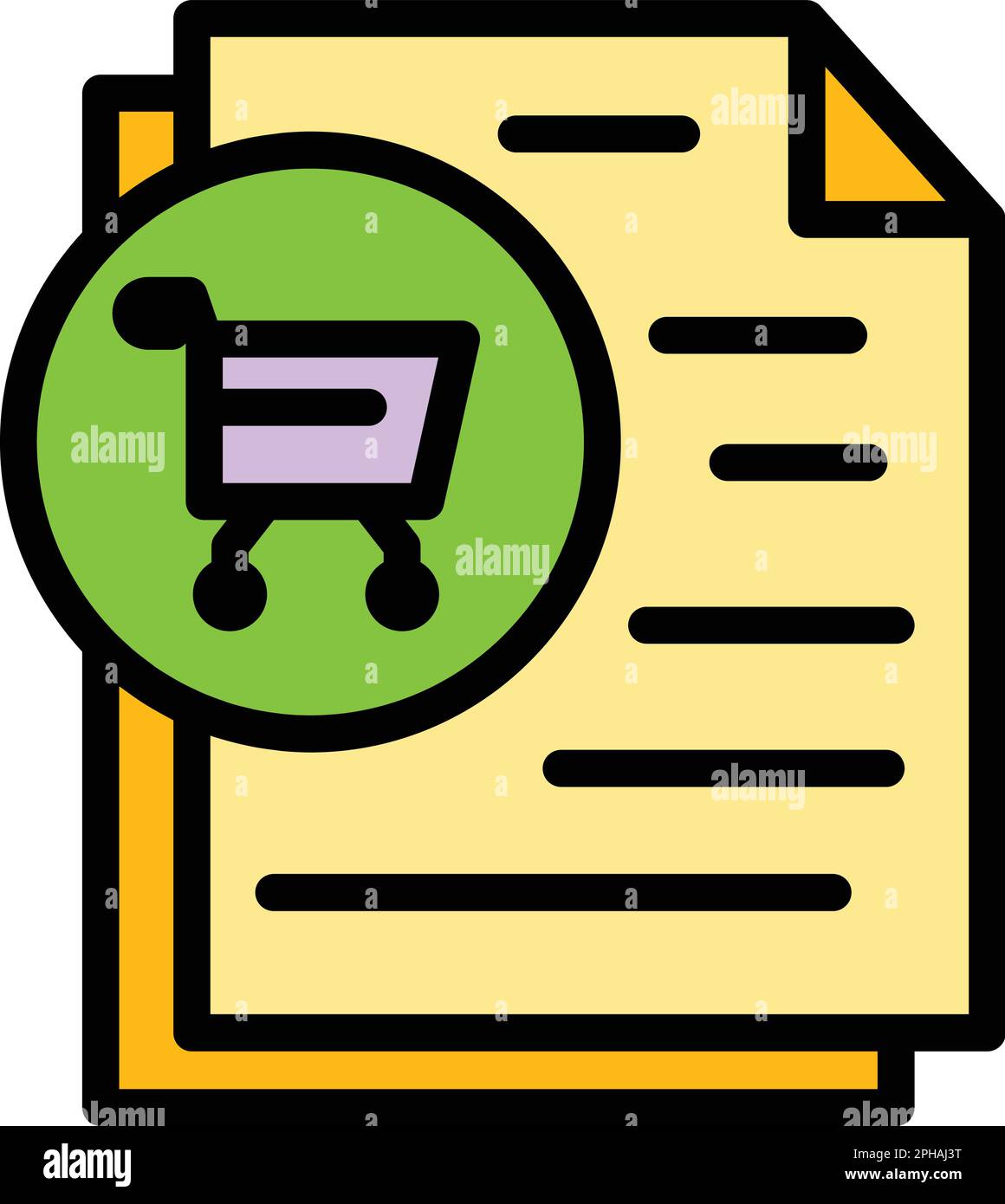 Shopping list icon. Outline Shopping list vector icon for web design ...