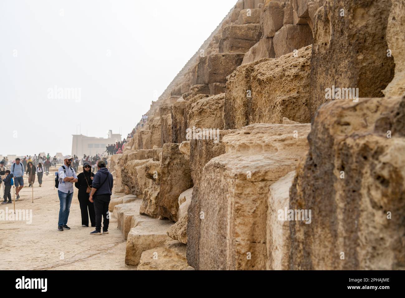 A view of the Great Pyramid of Giza / Khufu Pyramid in Egypt Stock ...