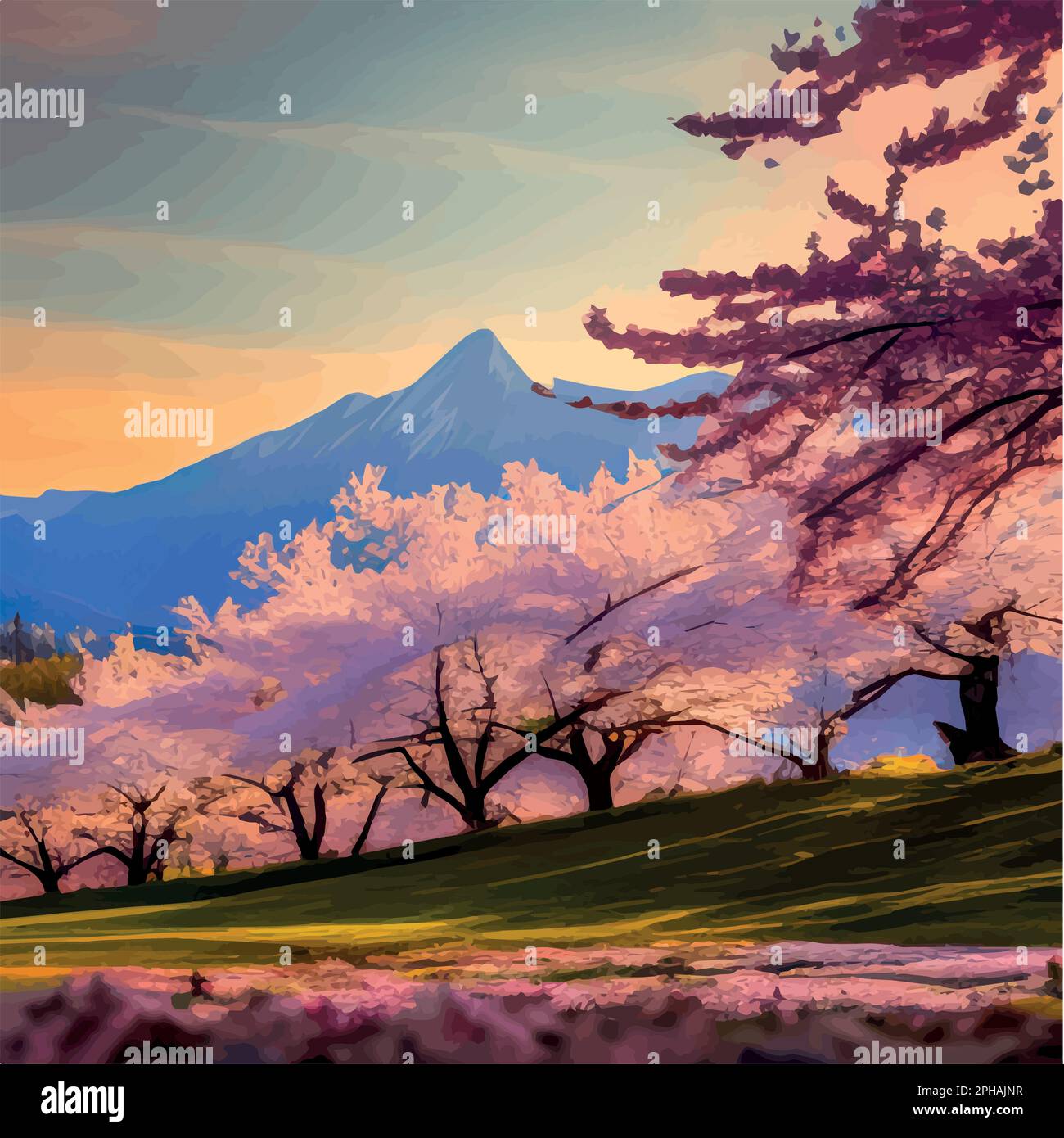 Fuji unesco Stock Vector Images - Alamy